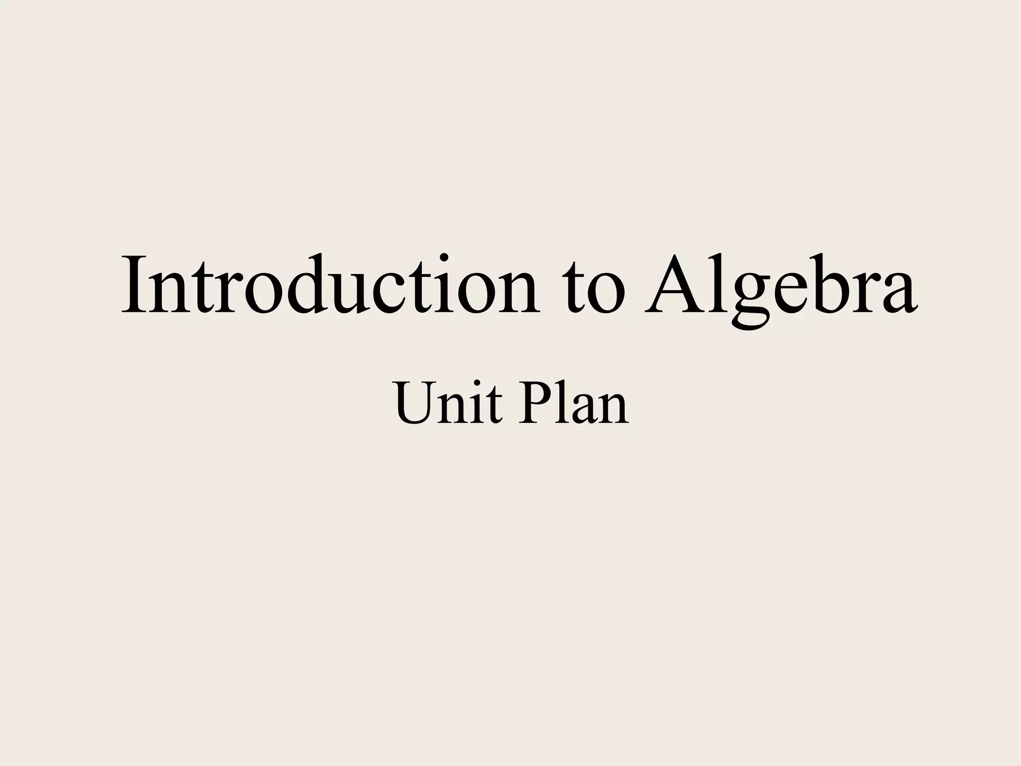 Unit Plan PowerPoint | PPT