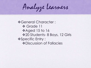 Logcial Fallacies Unit plan | PPTX