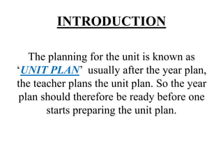 Unit plan | PPTX