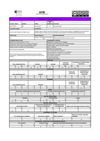 Design a t-shirt project | PDF