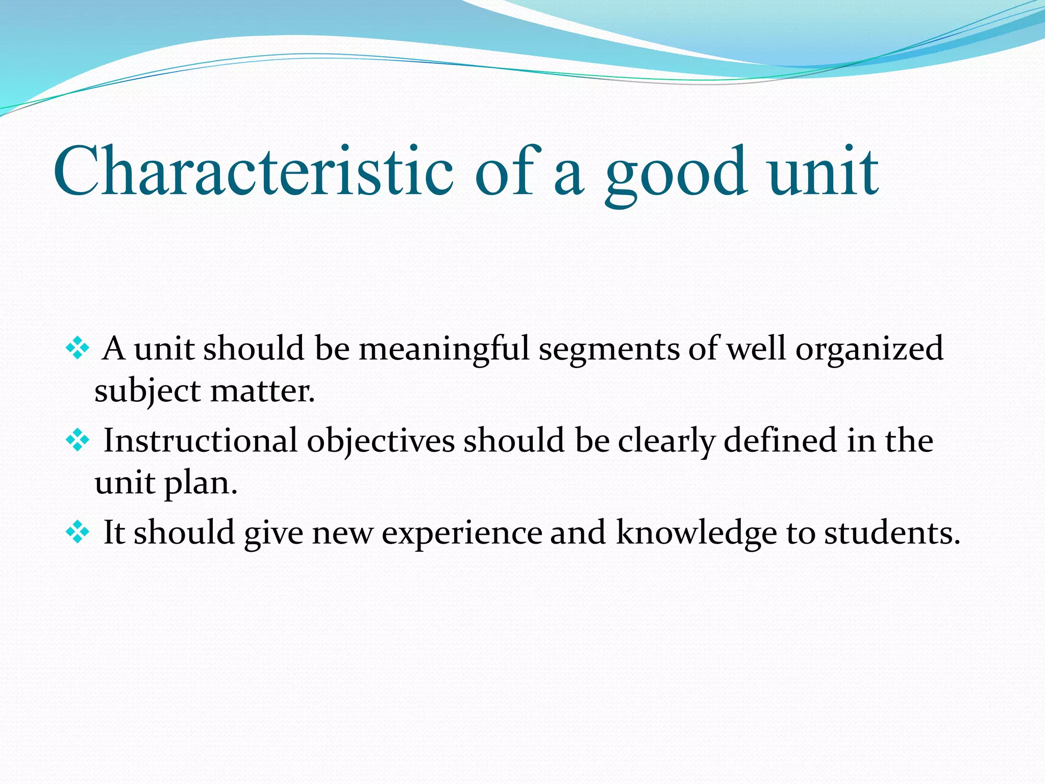 Unit plan | PPT