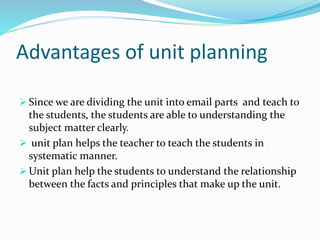 Unit plan | PPT
