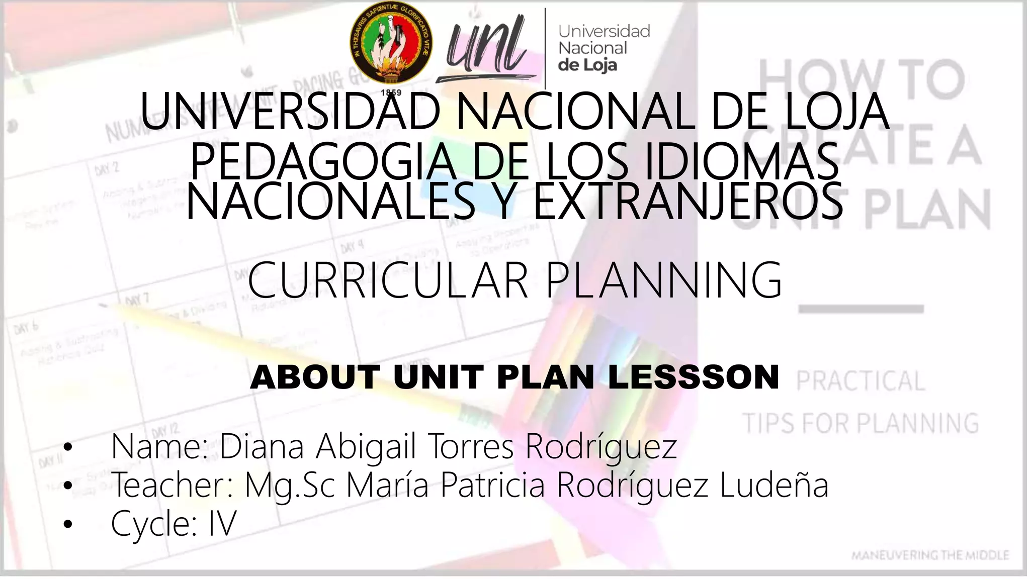 Unit plan | PPT
