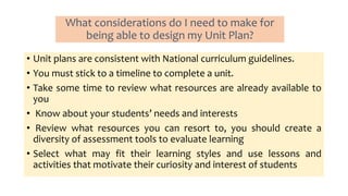 Unit plan | PPT