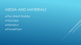 Unit Plan The Great Gatsby | PPTX