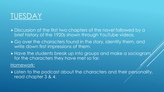 Unit Plan The Great Gatsby | PPT