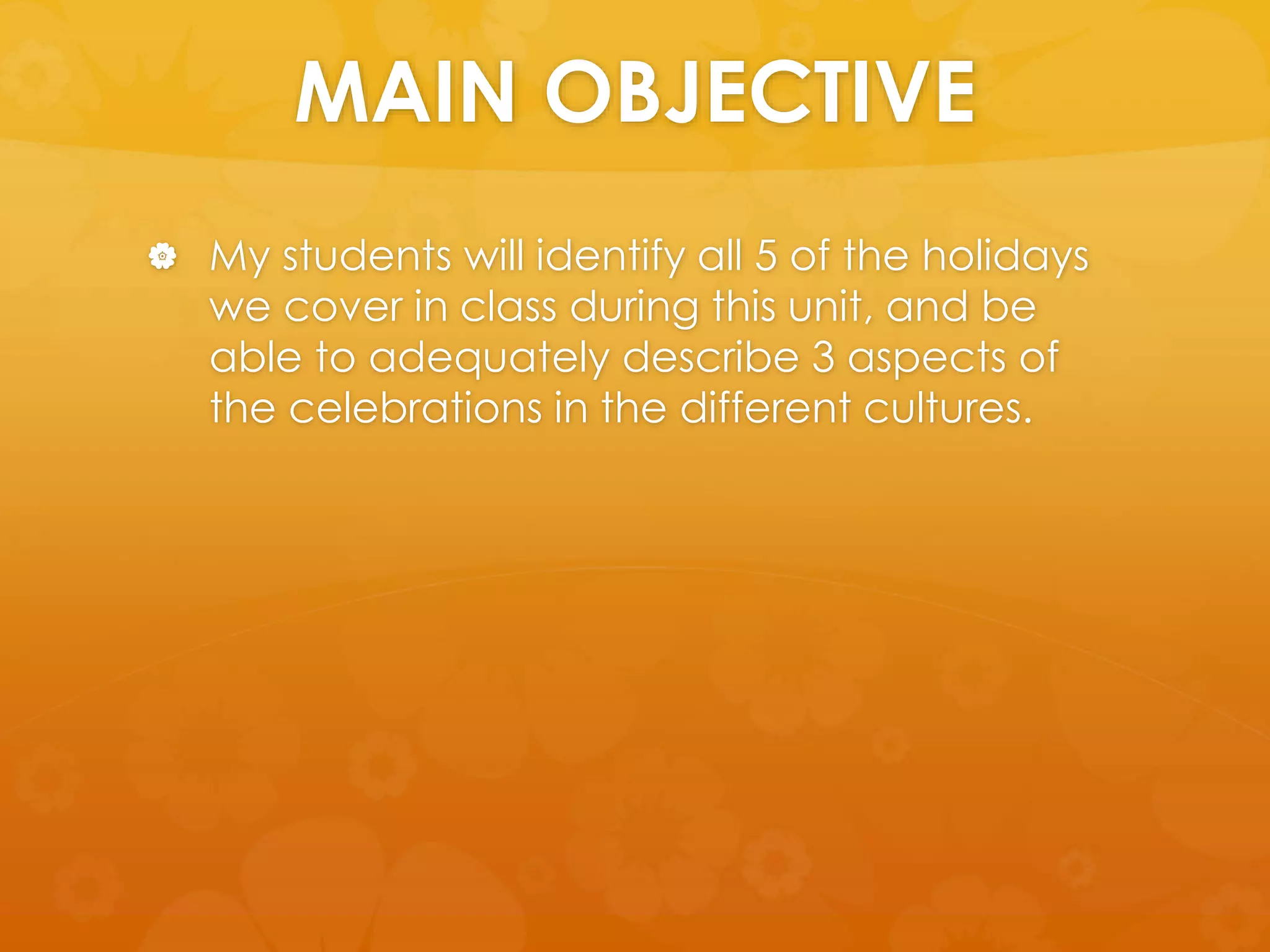 Unit Plan Días Feriados | PPTX