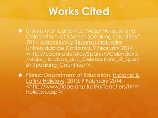 Unit Plan Días Feriados | PPTX