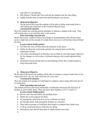 Unit plan outline | PDF
