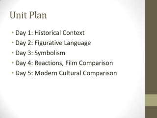 To Kill a Mockingbird Unit Plan | PPT