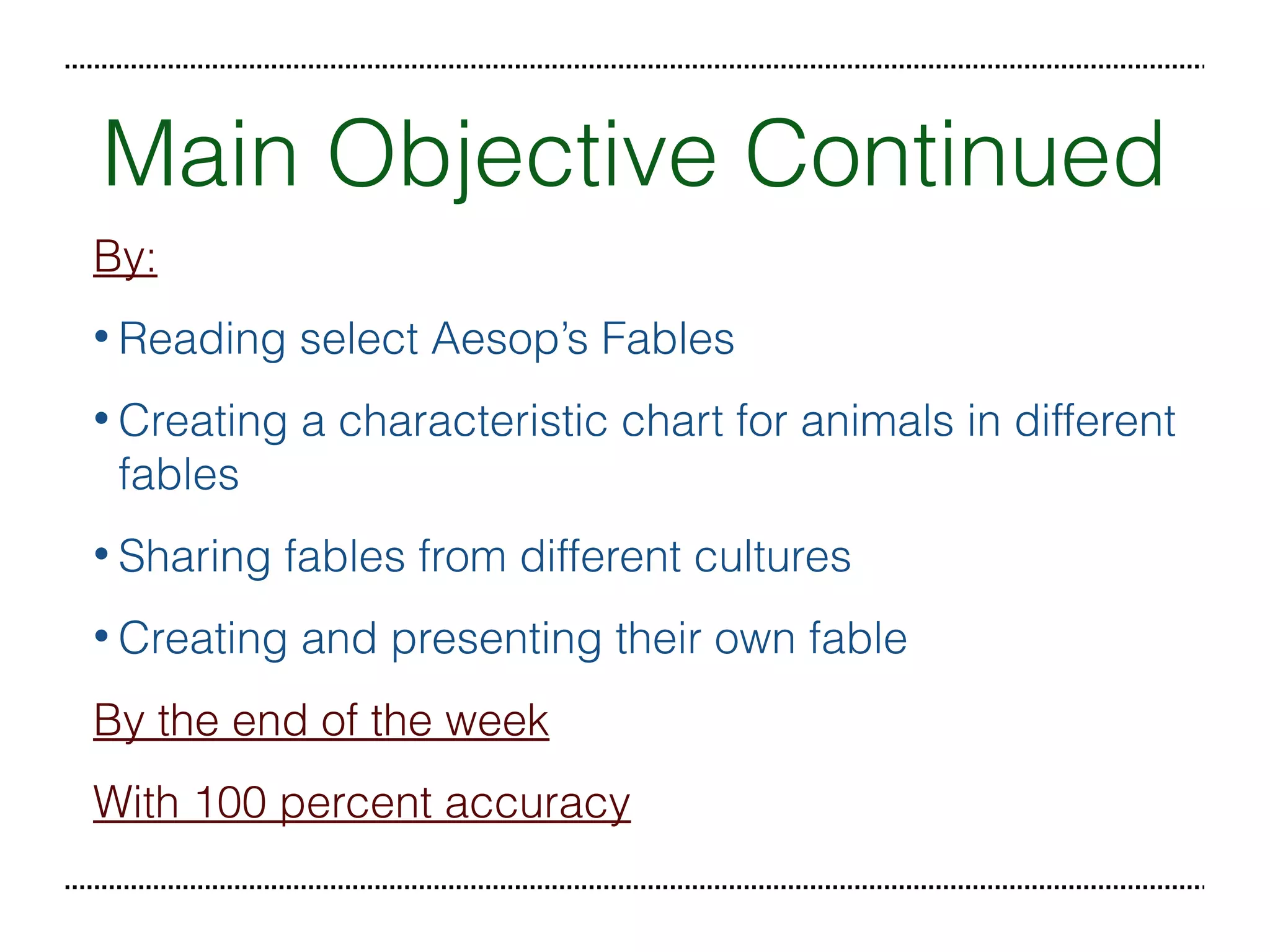 Fables Unit Plan Power Point | PPT