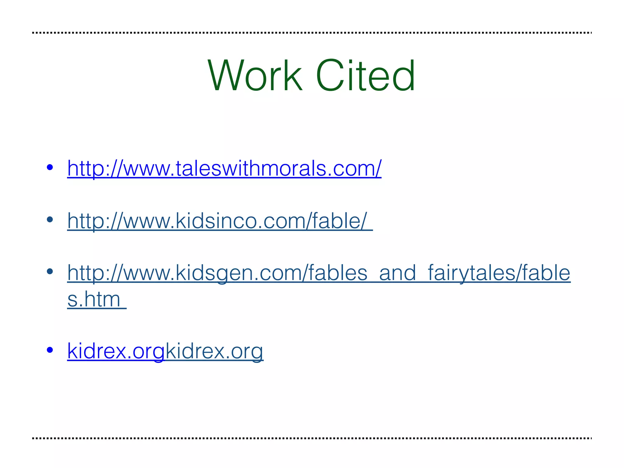 Fables Unit Plan Power Point | PPT