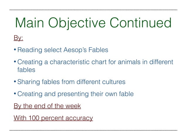 Fables Unit Plan Power Point | PPT