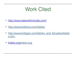 Fables Unit Plan Power Point | PPT
