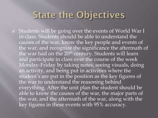 Unit plan powerpoint | PPTX