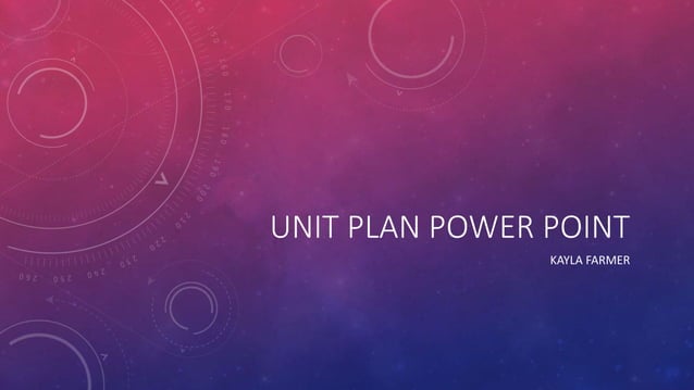 Unit plan power point | PPT