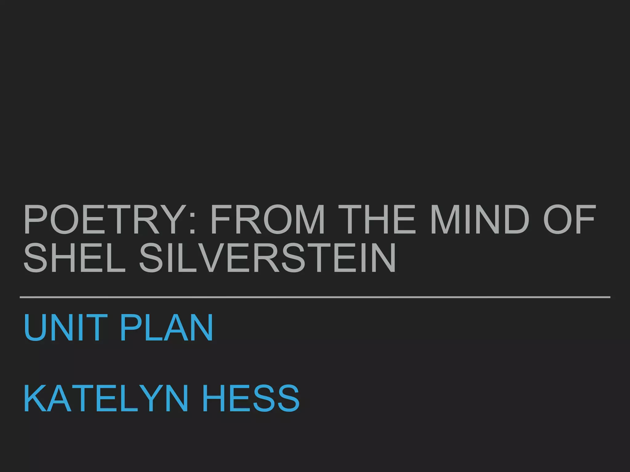 Unit plan (power point) | PPTX