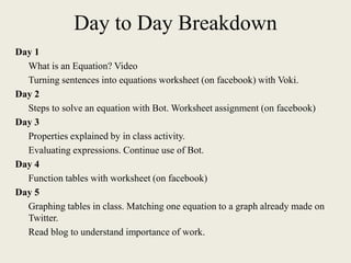 Unit plan revised | PPTX | Homework and Study | Education