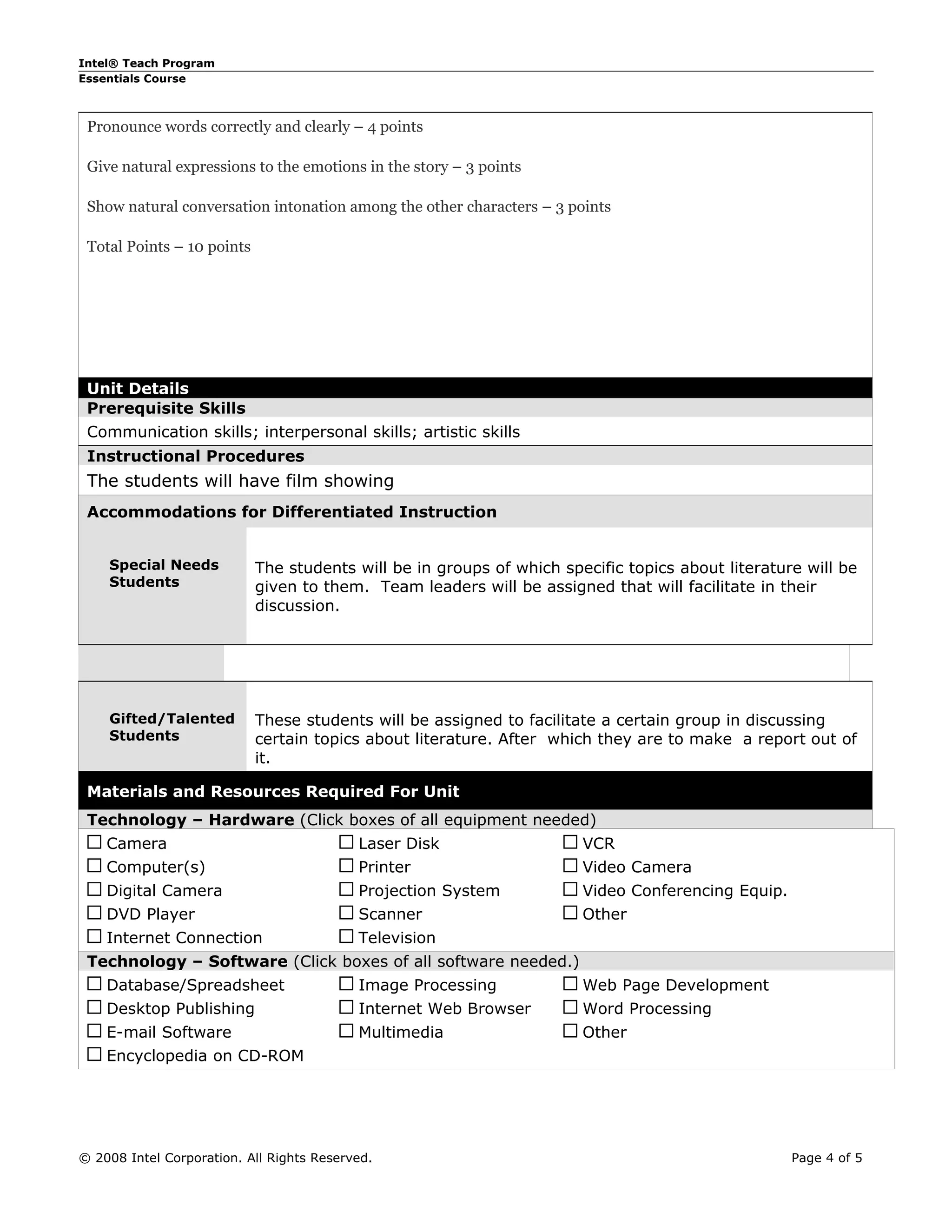 Unit plan template | DOC