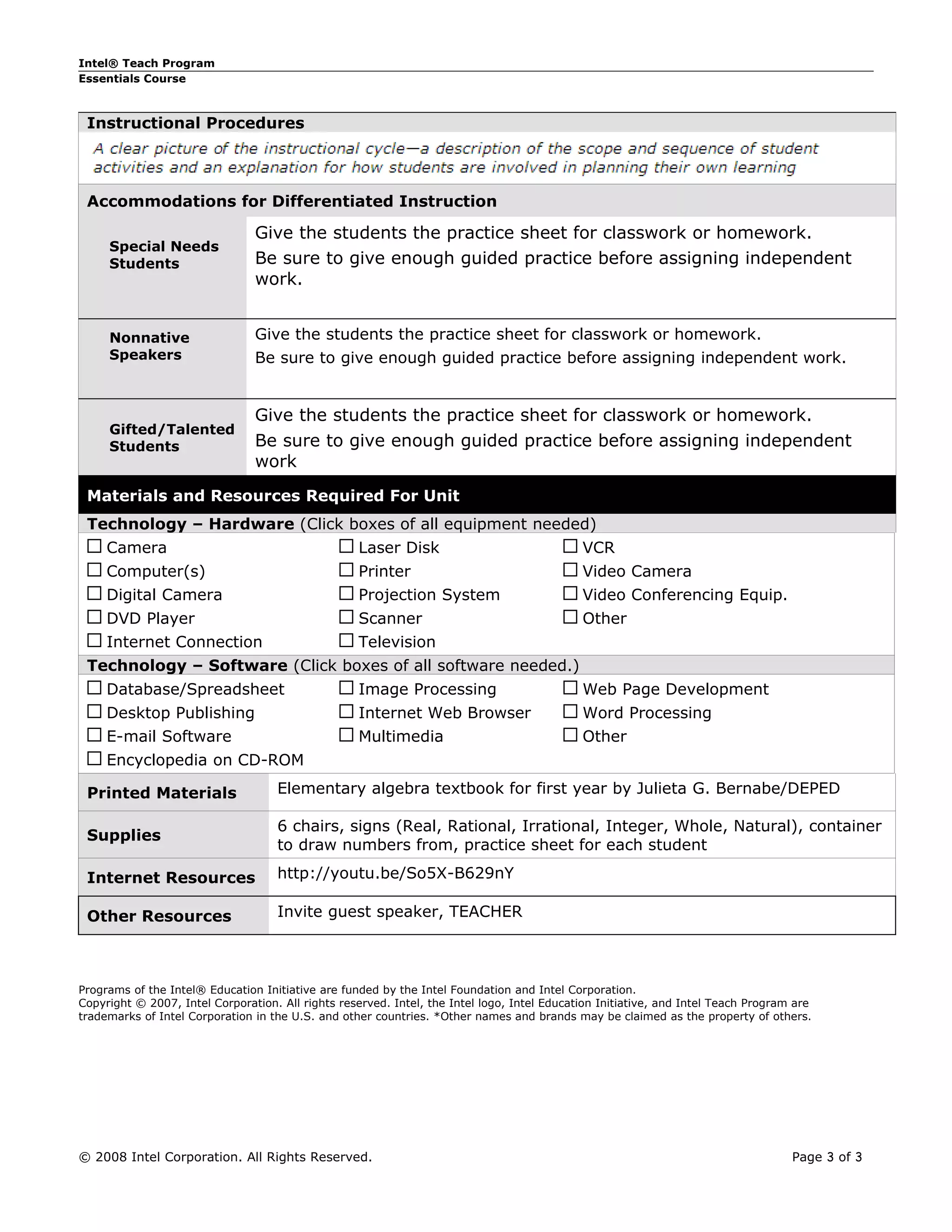 Unit plan template | DOC