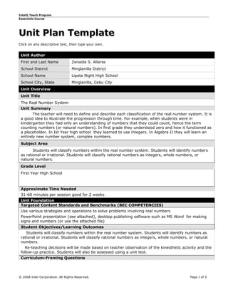 Unit plan template | PDF