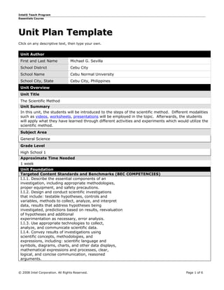 Unit plan template_kit | DOC