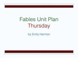 Unit Plan Thursday | PDF | Education