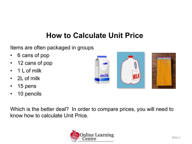 MWA 10: 1.2 Unit Price | PPT