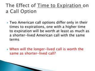 Unit principles of option pricing call | PPTX