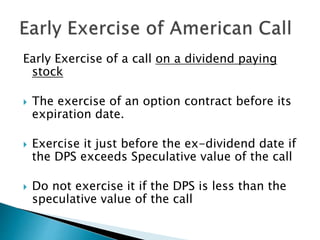 Unit principles of option pricing call | PPTX