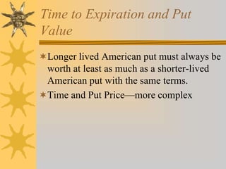 Unit principles of option pricing put | PPT
