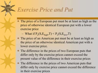 Unit principles of option pricing put | PPT