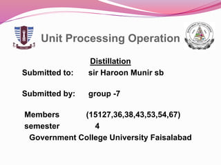 Unit processing operation | PPT