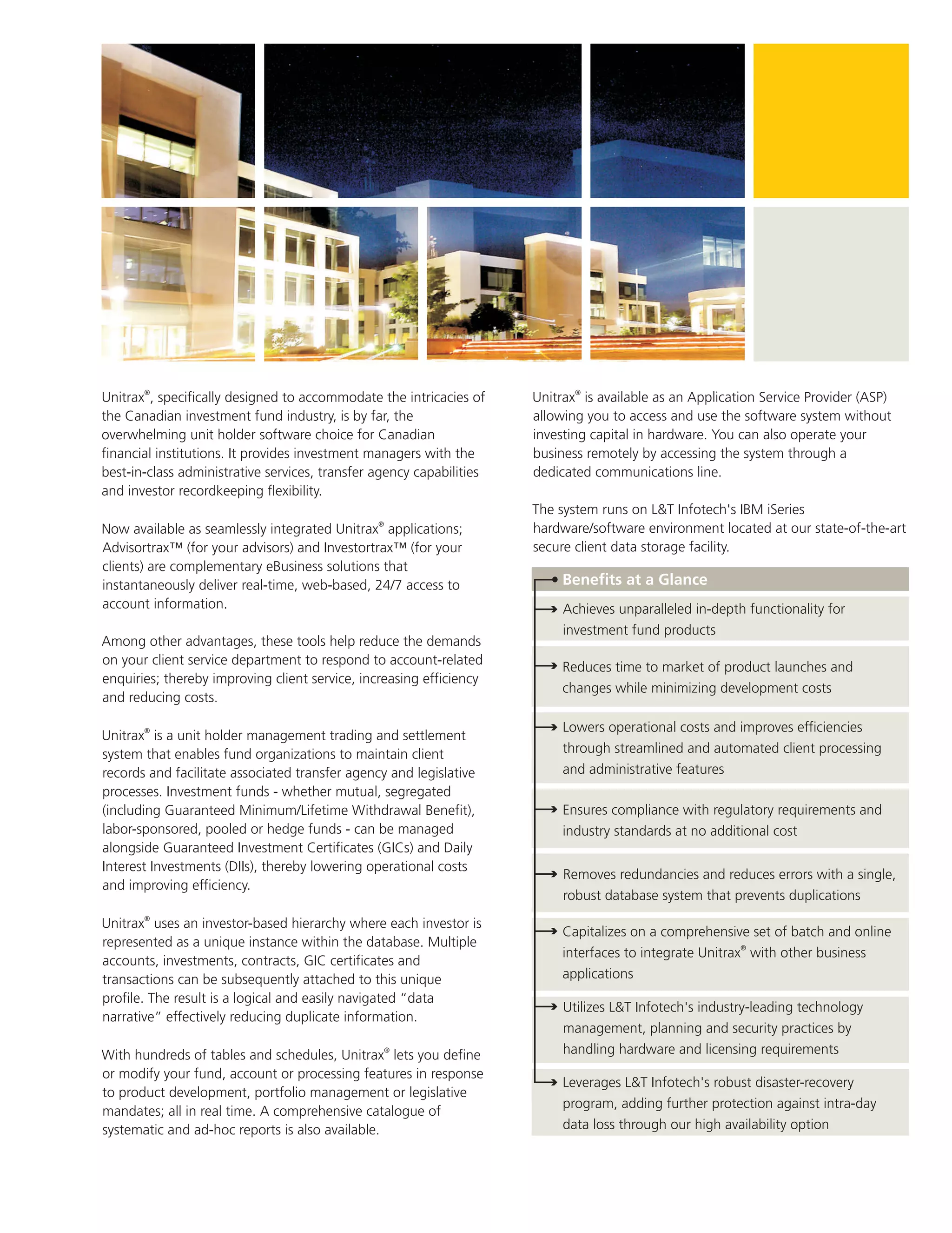 Unitrax® Brochure | PDF