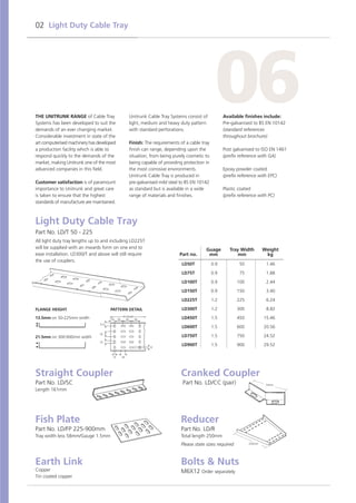 Unitrunk Cable Tray Light Medium Heavy Duty | PDF