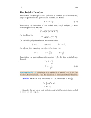 Notes of Units, Dimensions & Errors for IIT JEE by Arun Umrao | PDF