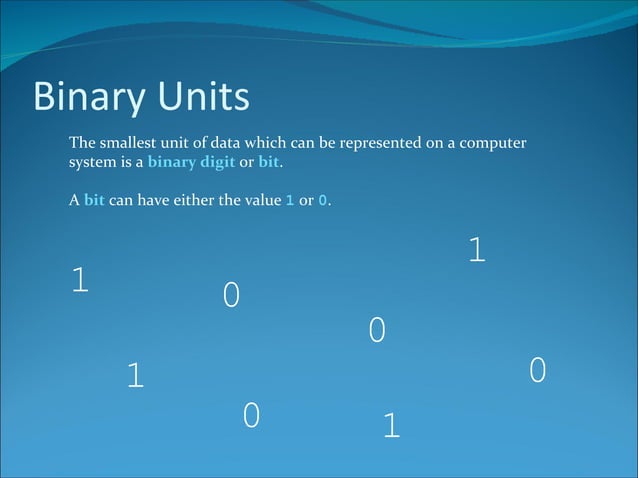 Binary Units | PPT