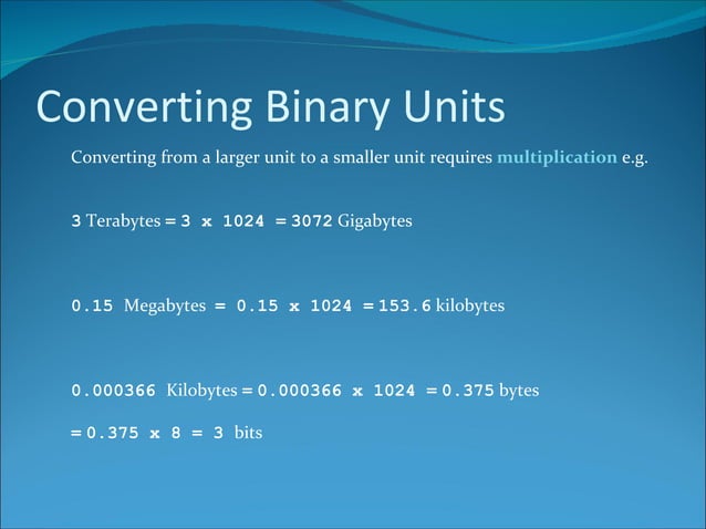 Binary Units | PPT