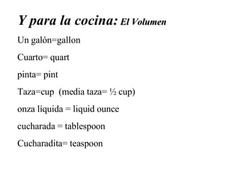 Units Of Measurement Spanish | PPT