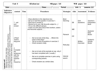 Units 1 2 - 3 + chapter 1 preparation notes - new hello 1 | PDF
