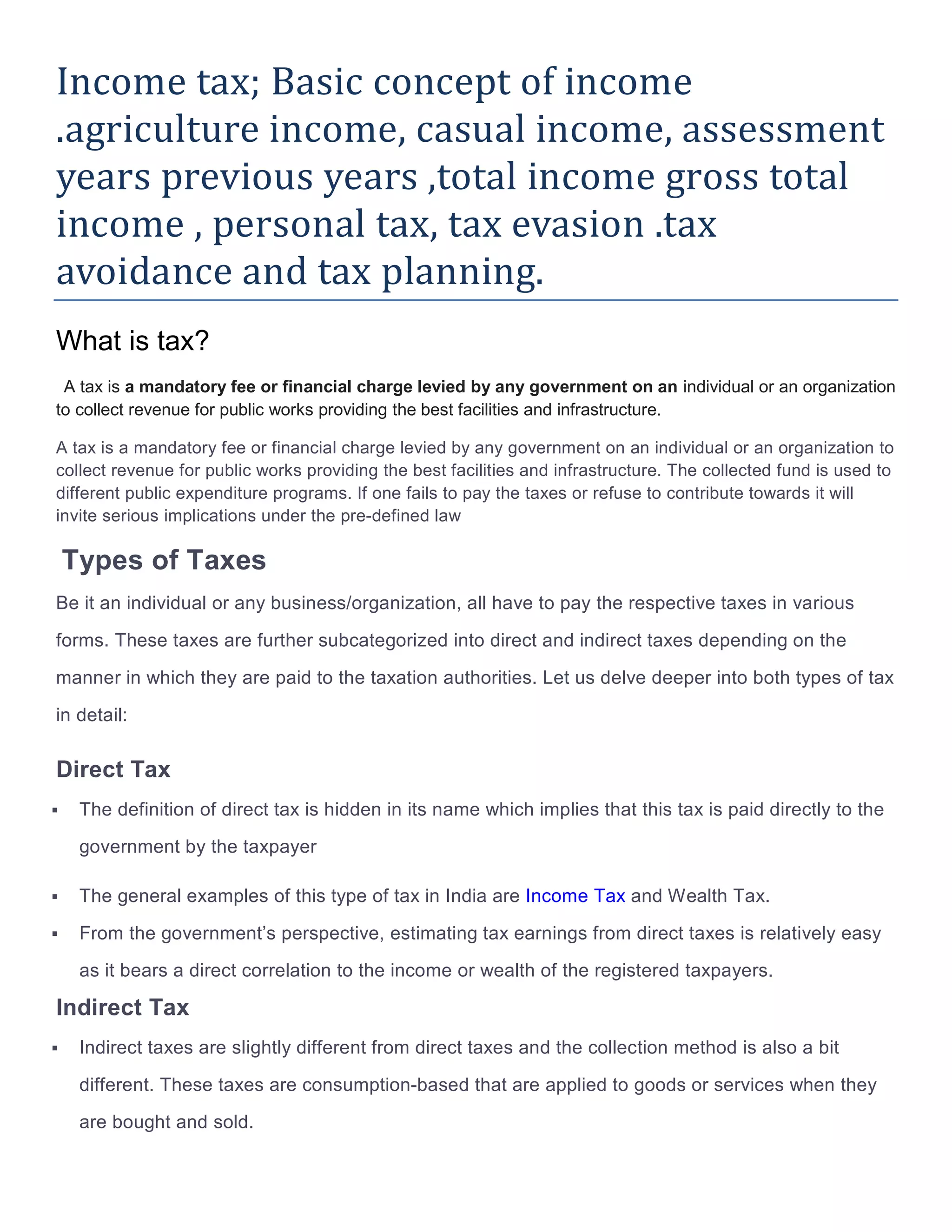 What is income tax? | PDF
