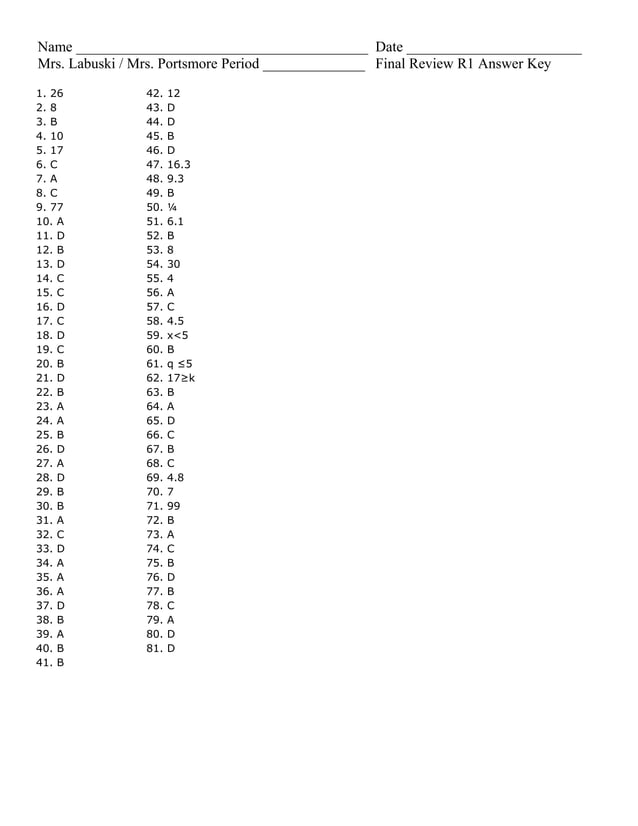 Units 1 3 review | PDF