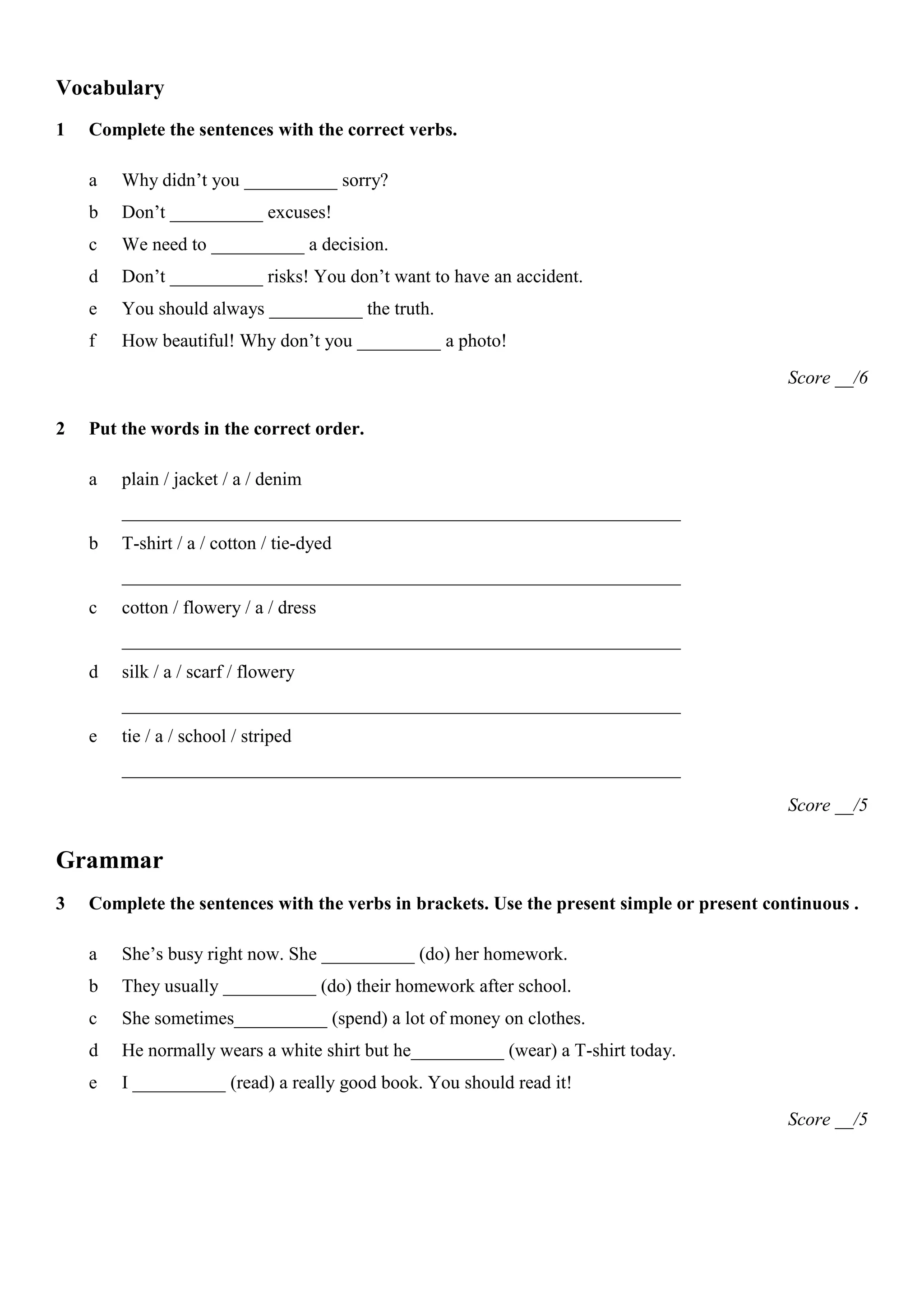 Units 1,2 test | DOCX