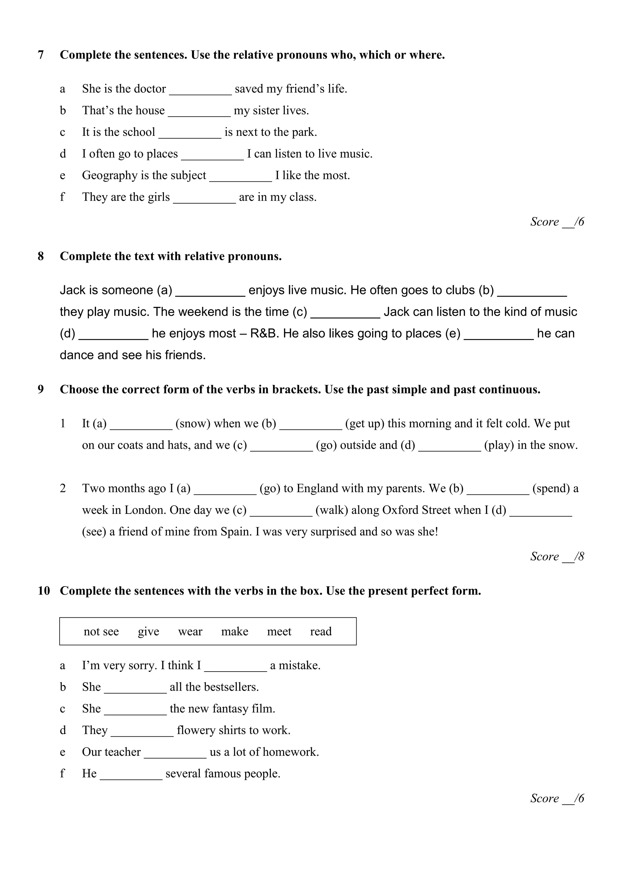 Units 1,2 test | DOCX