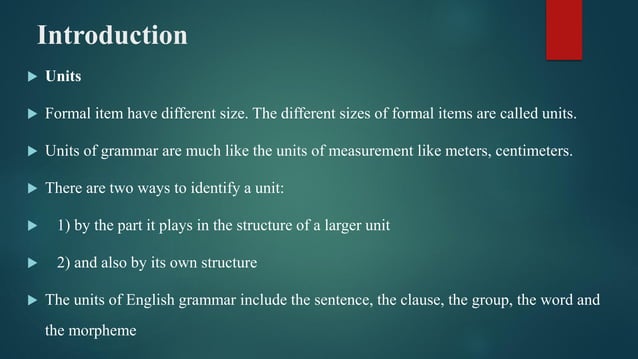 Units and Complex Units- | PPT