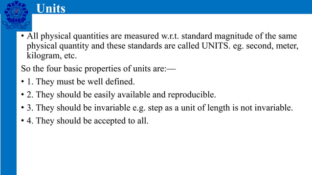 Units and dimension.pptx | Chemistry | Science