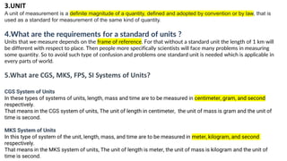 Units And Measurement | PPT