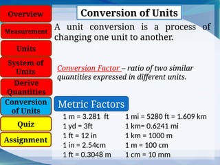 units and measurement for accuracy, precision | PPTX