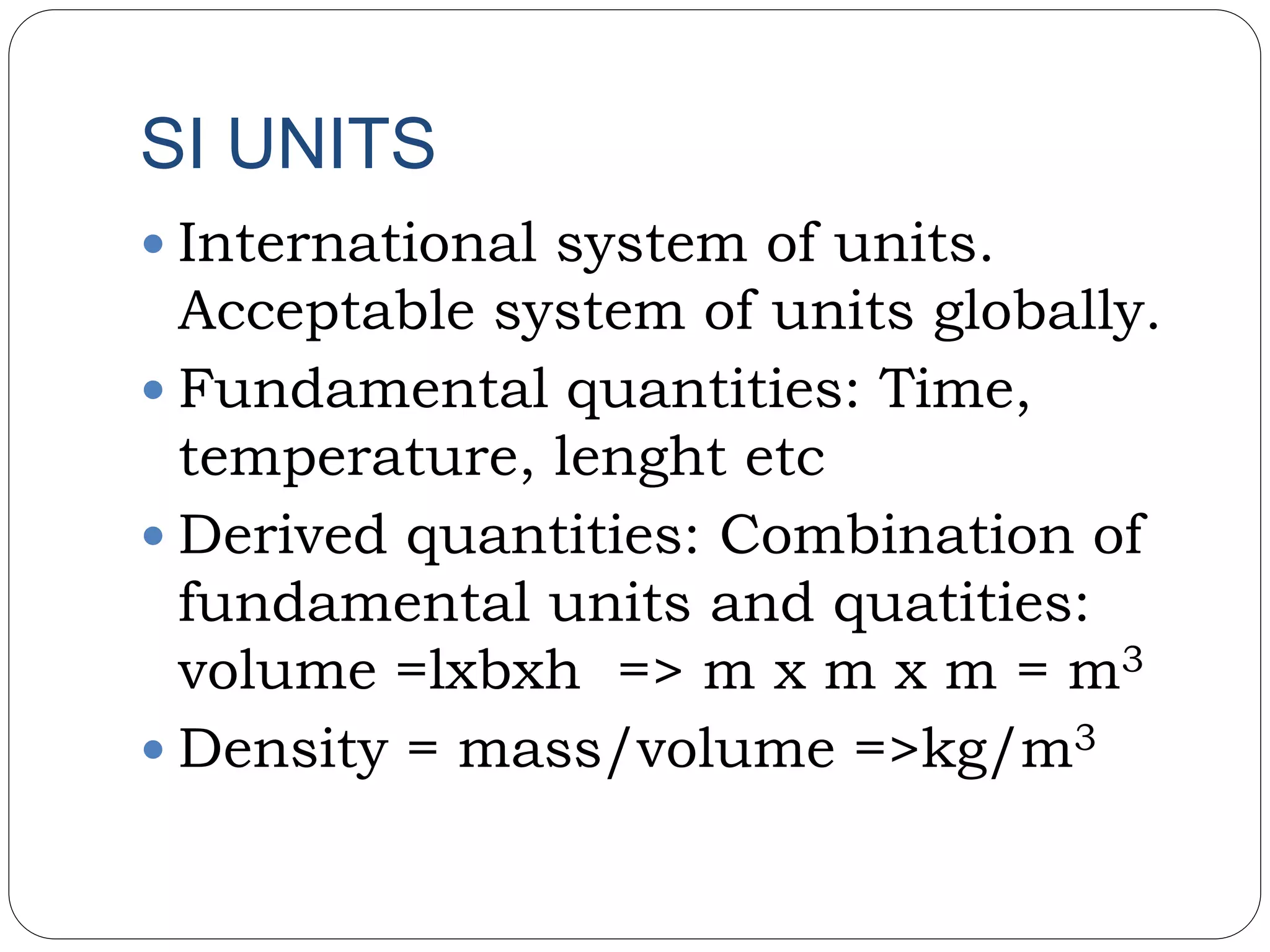 Unitsandmeasurements | PPTX