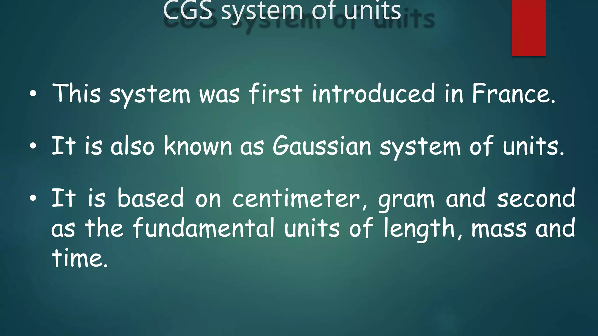 Units and measurements - Basic SI units | PPTX